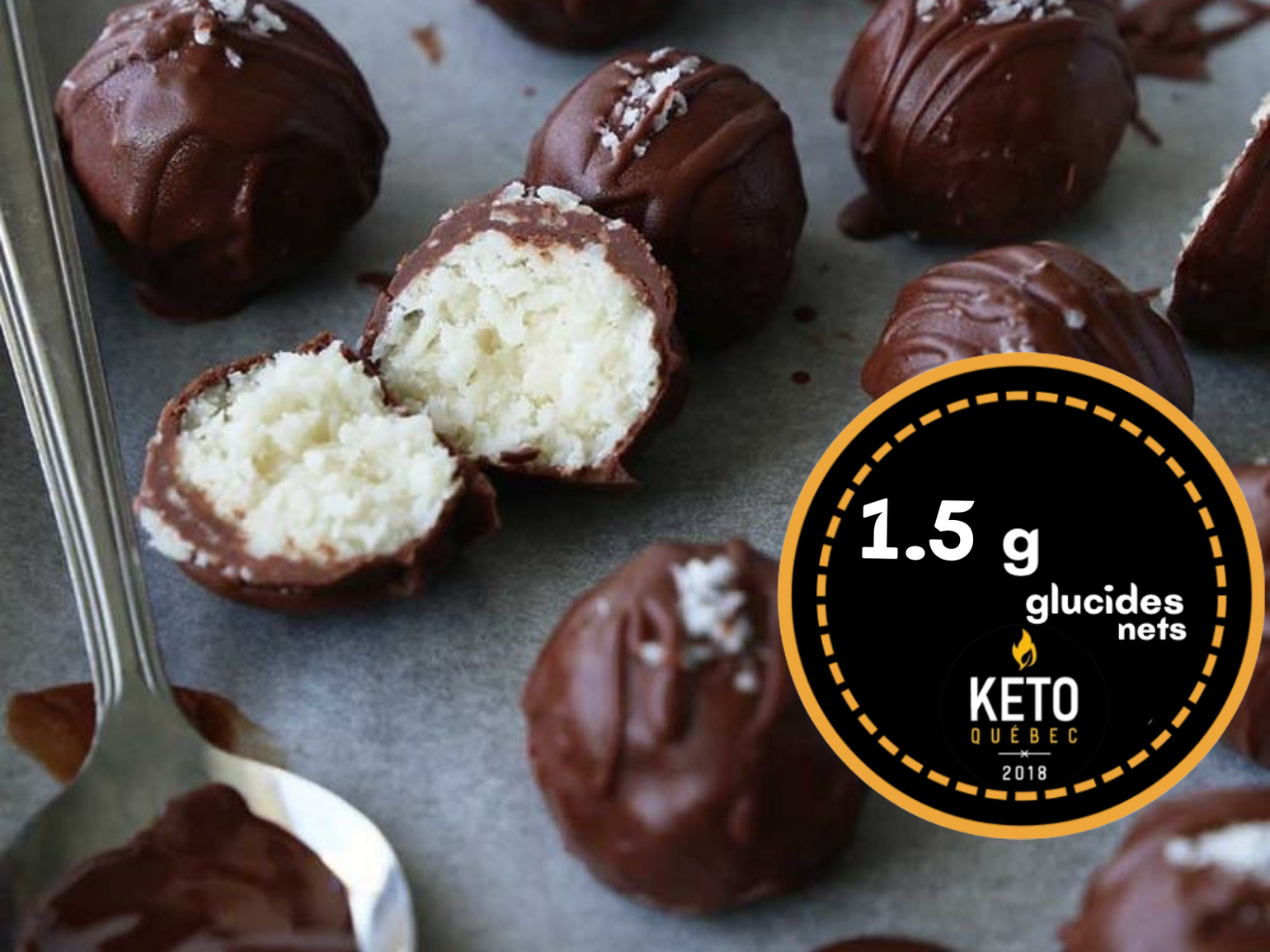 Keto Québec: Recette de bouchées de chocolat Bounty Keto – Keys Nutrition