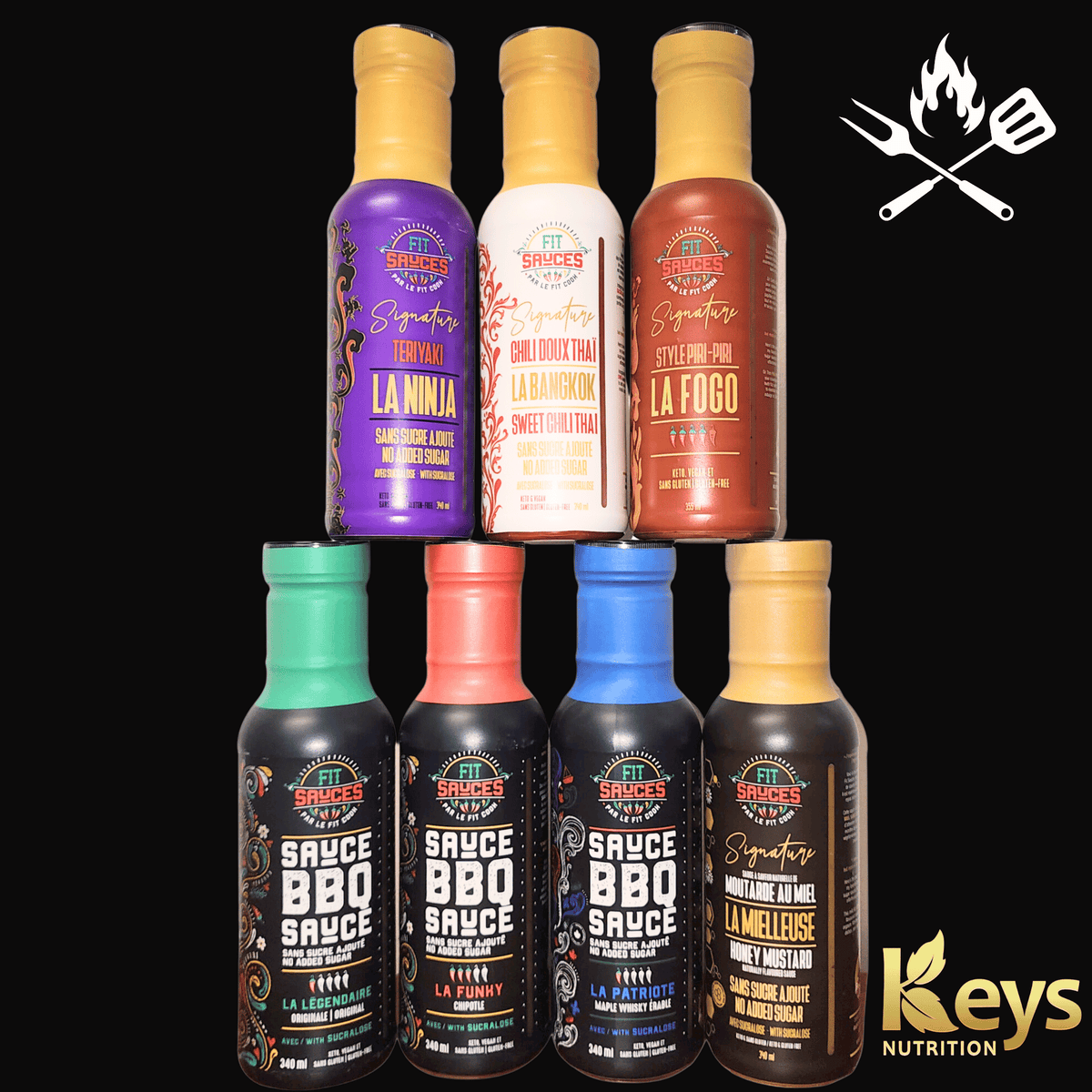 Keto Québec: Crazy Mooskies - Sans sucre ajouté au stevia- BBQ Originale 375ml — Keys Nutrition