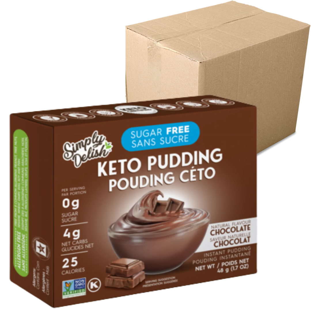 Simply Delish - Pouding Céto au chocolat CAISSE DE 6