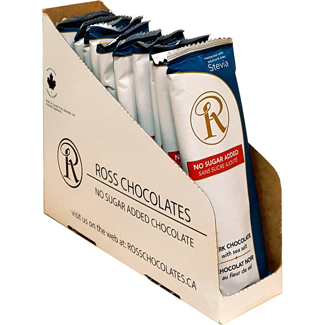 Ross Chocolates - Barre de chocolat noir au sel marin - CAISSE
