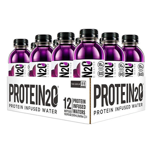 Protein2o - Eau infusée de protéines - Raisin - CAISSE DE 12